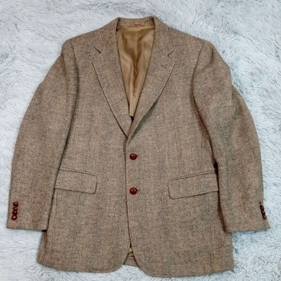 Huntleigh | Suits & Blazers | Vintage Huntleigh Mens Suit Jacket Biege ...